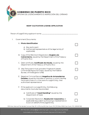 Fillable Online Hemp Cultivation License Application Fax Email Print ...