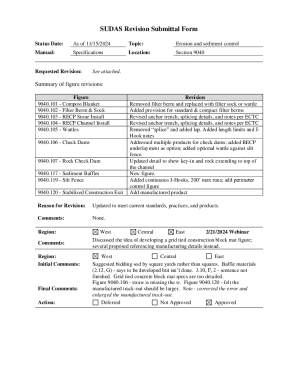Fillable Online Sudas Revision Submittal Form - Erosion and Sediment Control Fax Email Print ...
