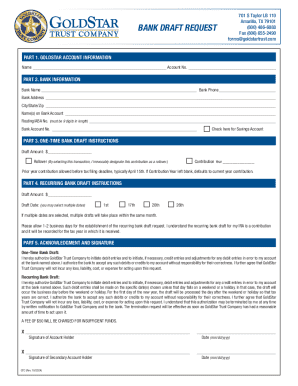 Fillable Online Bank Draft Request Form Fax Email Print - pdfFiller