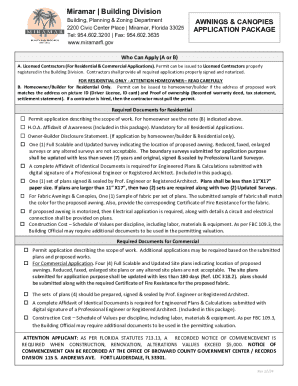 Fillable Online City of Miramar | Building Division Fax Email Print ...