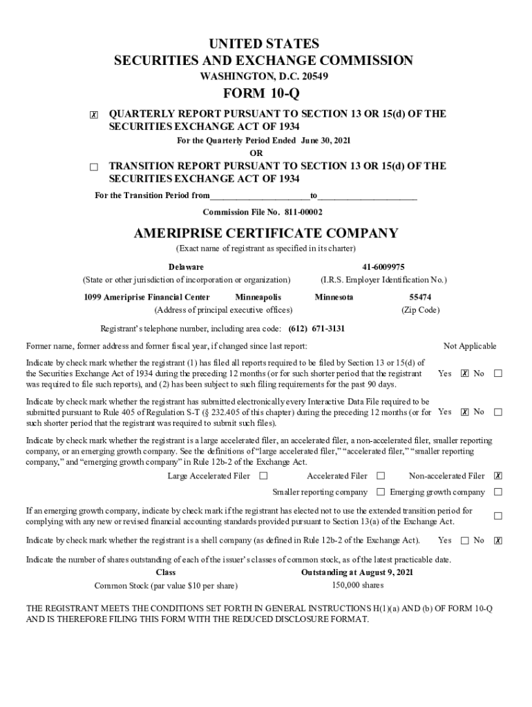 Fillable Online Quarterly Report Pursuant to Section 13 or 15(d) of the ...
