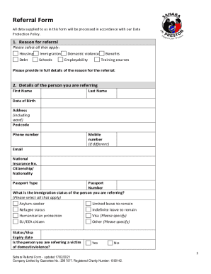Fillable Online Referral Form Fax Email Print - pdfFiller