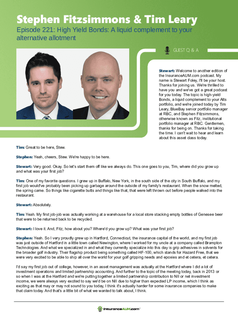 Fillable Online Stephen Fitzsimmons & Tim Leary Fax Email Print - pdfFiller