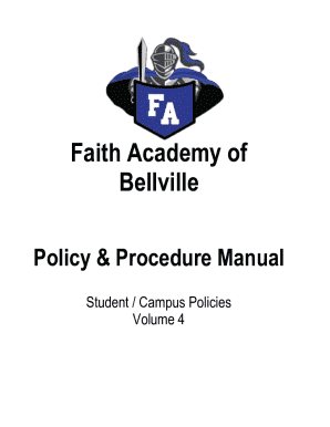 Fillable Online Policy & Procedure Manual - Student / Campus Policies ...