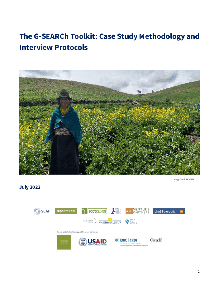 Fillable Online the G-search Toolkit: Case Study Methodology and Interview Protocols Fax Email ...
