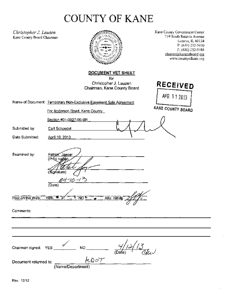 Fillable Online Document Vet Sheet Fax Email Print - pdfFiller