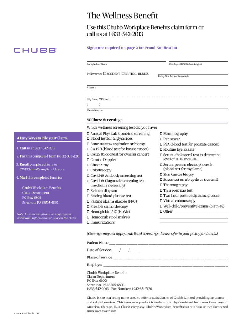 Fillable Online the Wellness Benefit Fax Email Print - pdfFiller