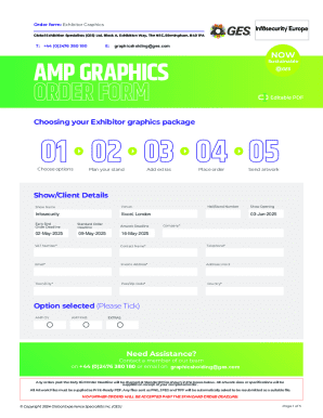 Fillable Online Exhibitor Graphics Order Form Fax Email Print - pdfFiller