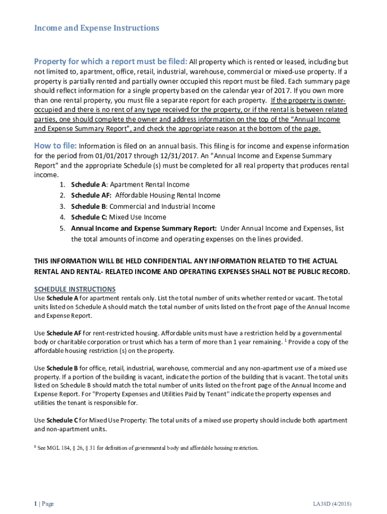 Fillable Online Annual Income and Expense Summary Report Fax Email Print - pdfFiller