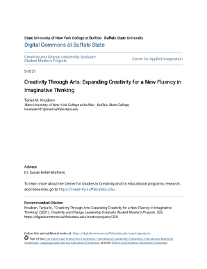 Fillable Online Creativity Through Arts: Expanding Creativity for a New ...