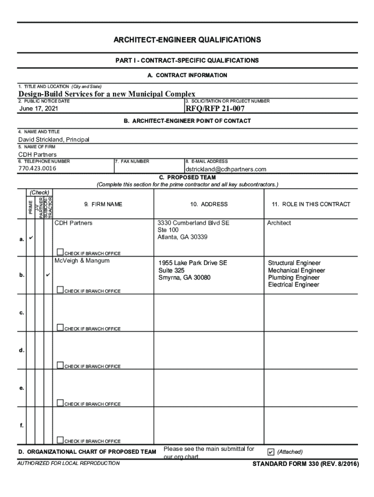 Fillable Online Rfq/rfp 2021-007 | Design Build Municipal Complex Fax ...