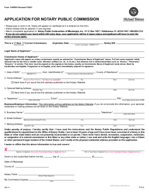 Fillable Online Application for Notary Public Commission Fax Email ...