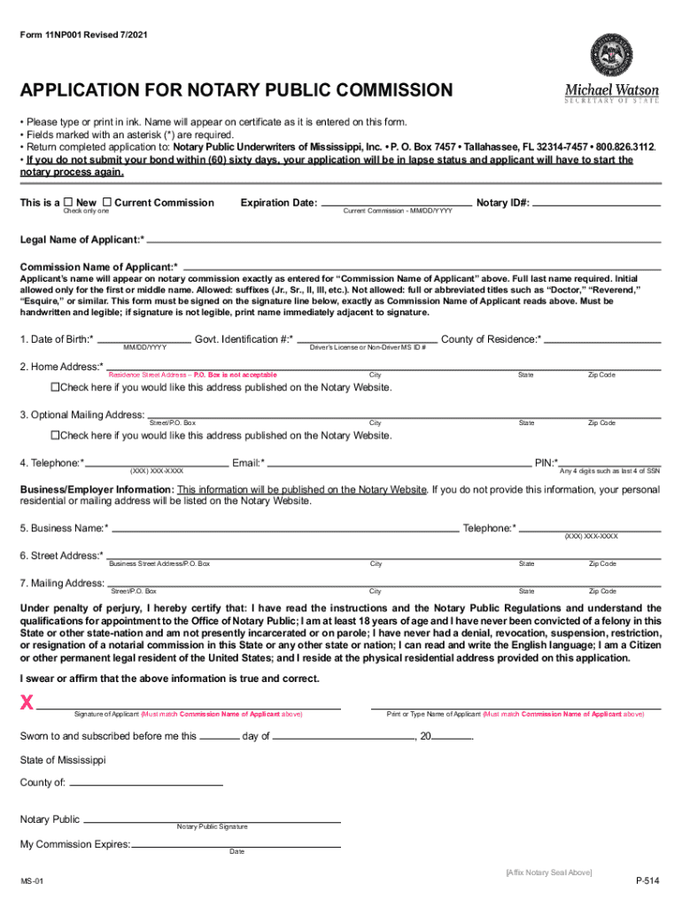 Fillable Online Application for Notary Public Commission Fax Email ...