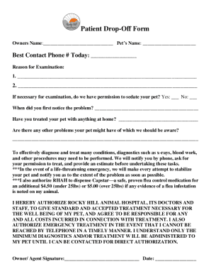 Fillable Online Patient Drop-off Form Fax Email Print - pdfFiller
