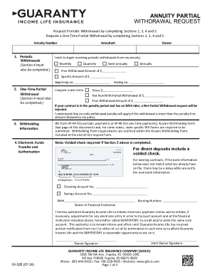 Fillable Online Annuity Partial Withdrawal Request Fax Email Print ...