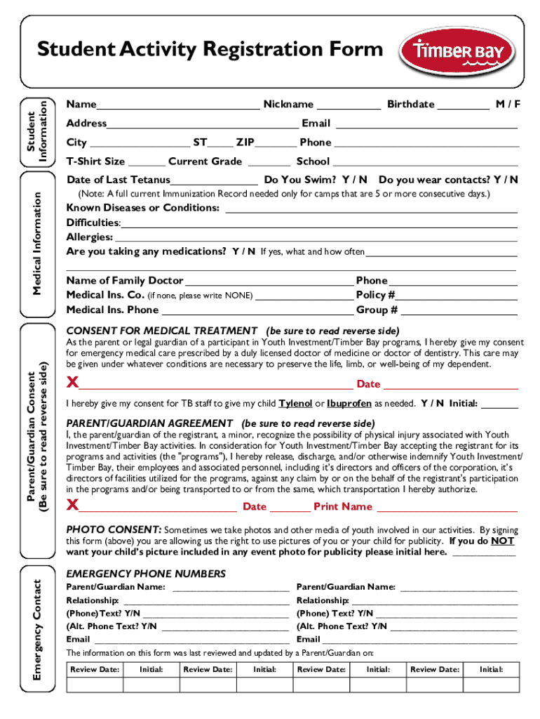Fillable Online Student Information Fax Email Print - pdfFiller