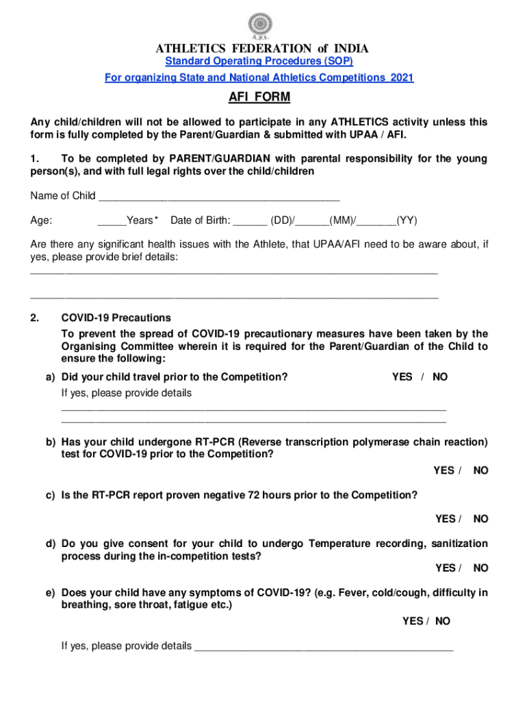 Fillable Online Standard Operating Procedures (sop) for Organizing ...