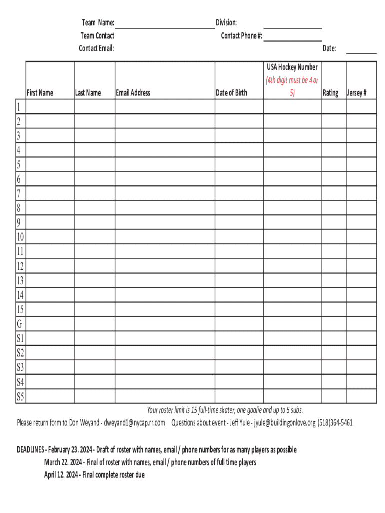 Fillable Online USA Hockey Number Fax Email Print - pdfFiller