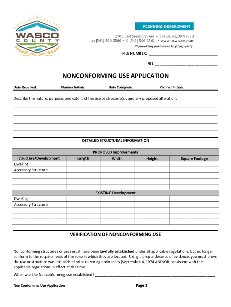 Fillable Online Nonconforming Use Application Fax Email Print - pdfFiller