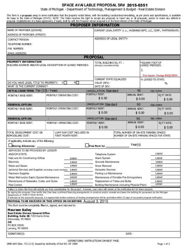 Fillable Online Request for Proposal (rfp) - Michigan Department of ...