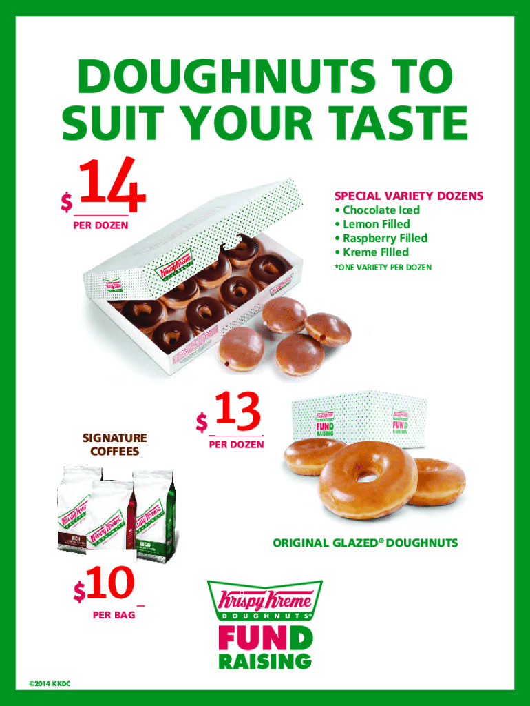 Fillable Online Krispy Kreme Order Form Fax Email Print - pdfFiller