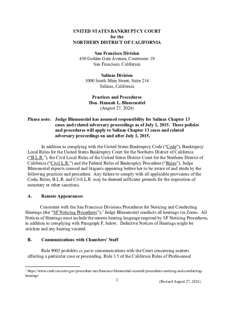 Fillable Online 450 Golden Gate Avenue, Courtroom 19 Fax Email Print ...