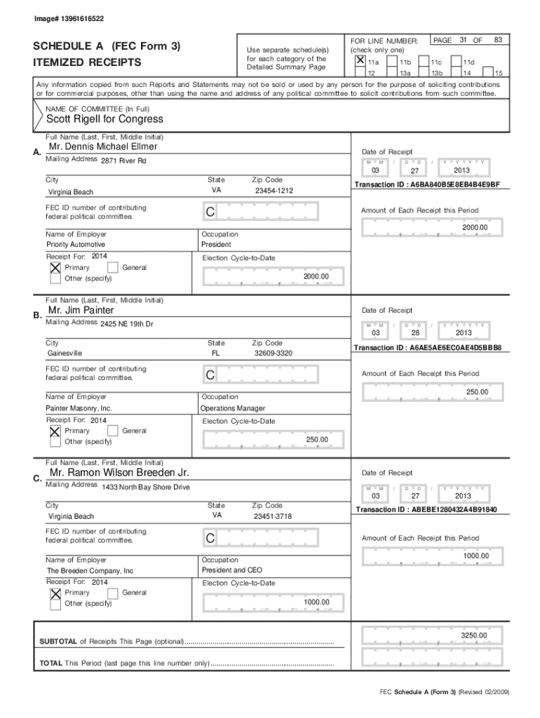 Fillable Online Itemized Receipts Fax Email Print - pdfFiller