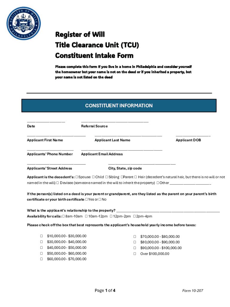 Fillable Online Register of Will Fax Email Print - pdfFiller