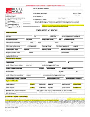 Fillable Online Rental Application Form Fax Email Print - pdfFiller