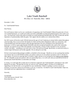 Patron Commitment Doc Template | pdfFiller