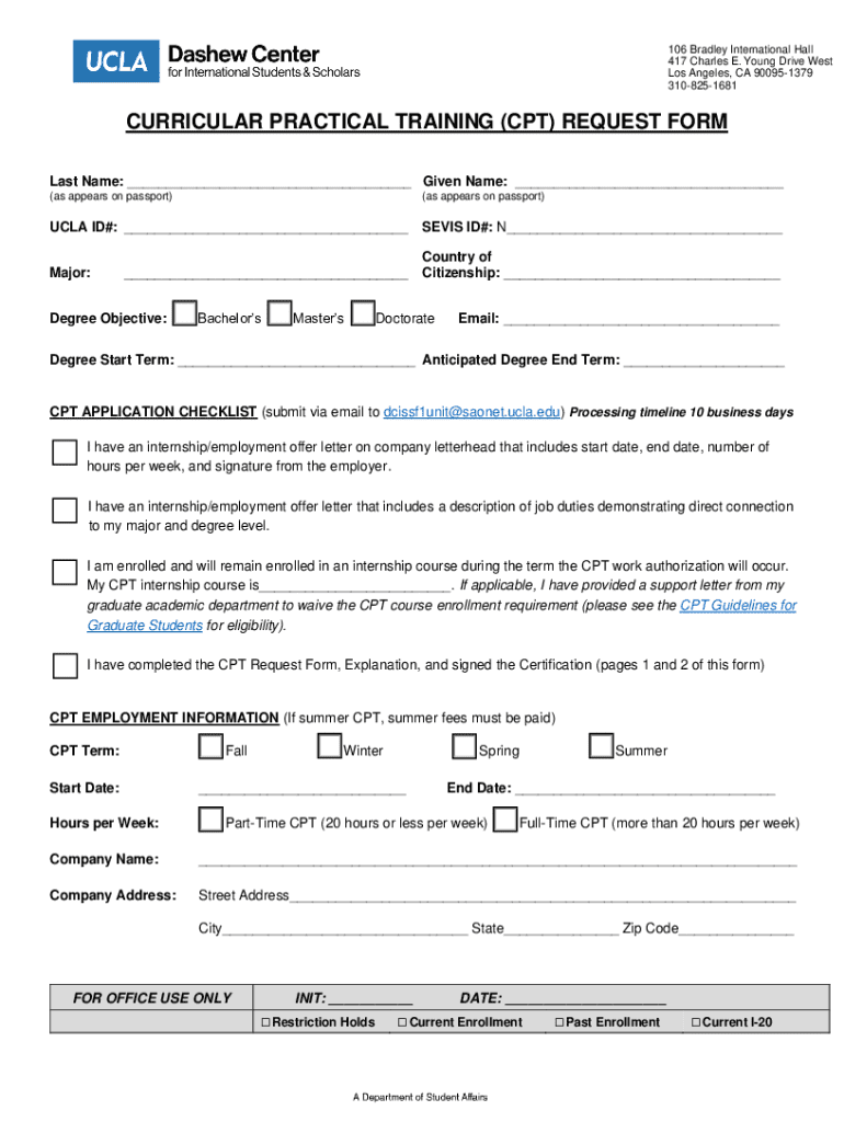 Fillable Online Cpt Request Form Fax Email Print - pdfFiller
