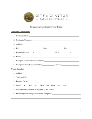 Fillable Online Commercial Application Form Fax Email Print - pdfFiller