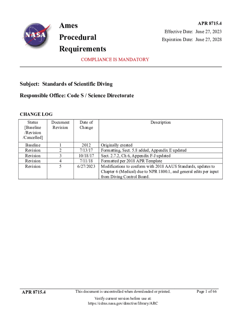 Fillable Online Standards of Scientific Diving Fax Email Print - pdfFiller