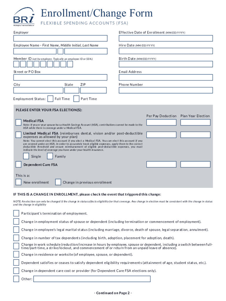 Fillable Online Flexible Spending Accounts (fsa) Fax Email Print - pdfFiller