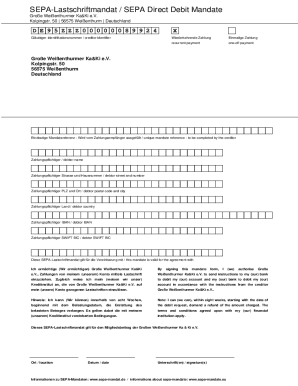Fillable Online Sepa Direct Debit Mandate Fax Email Print - pdfFiller