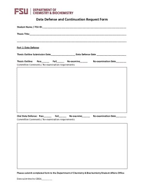 Fillable Online Data Defense and Continuation Request Form Fax Email Print - pdfFiller