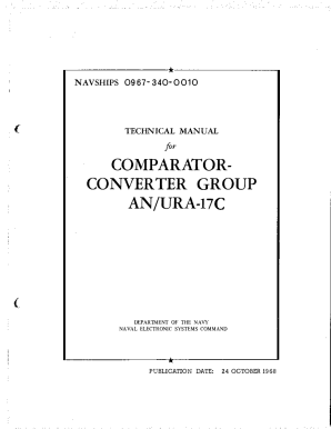 Fillable Online Technical Manual for Comparator-converter Group an/ura ...