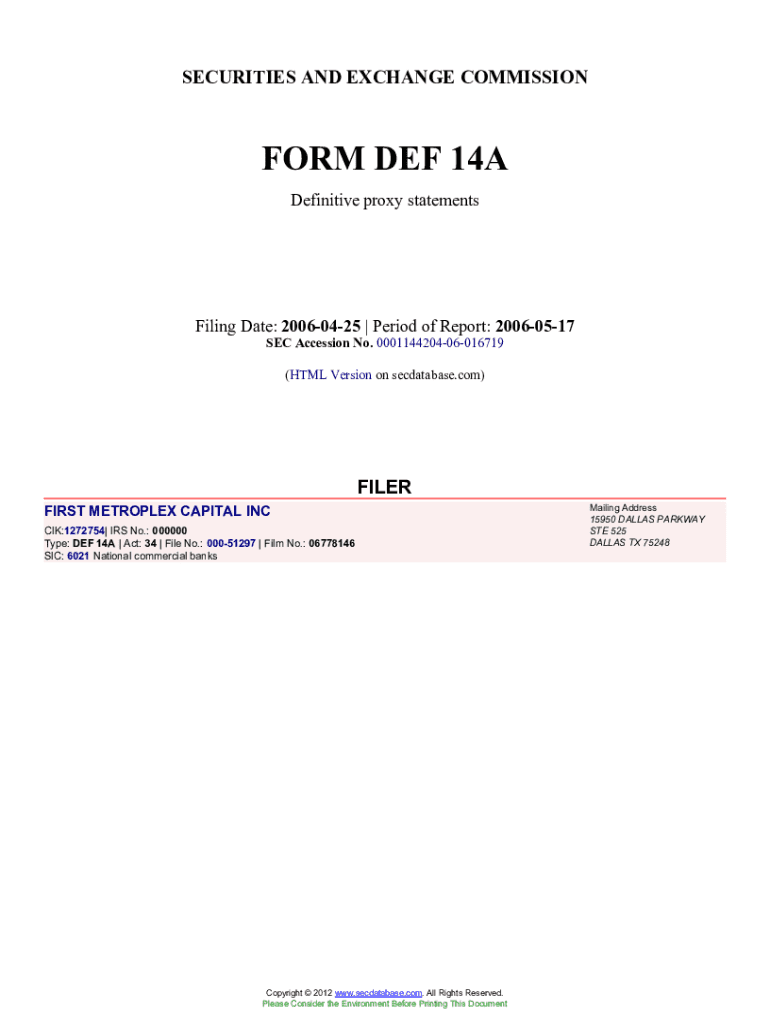 Fillable Online Definitive Proxy Statement Fax Email Print - pdfFiller