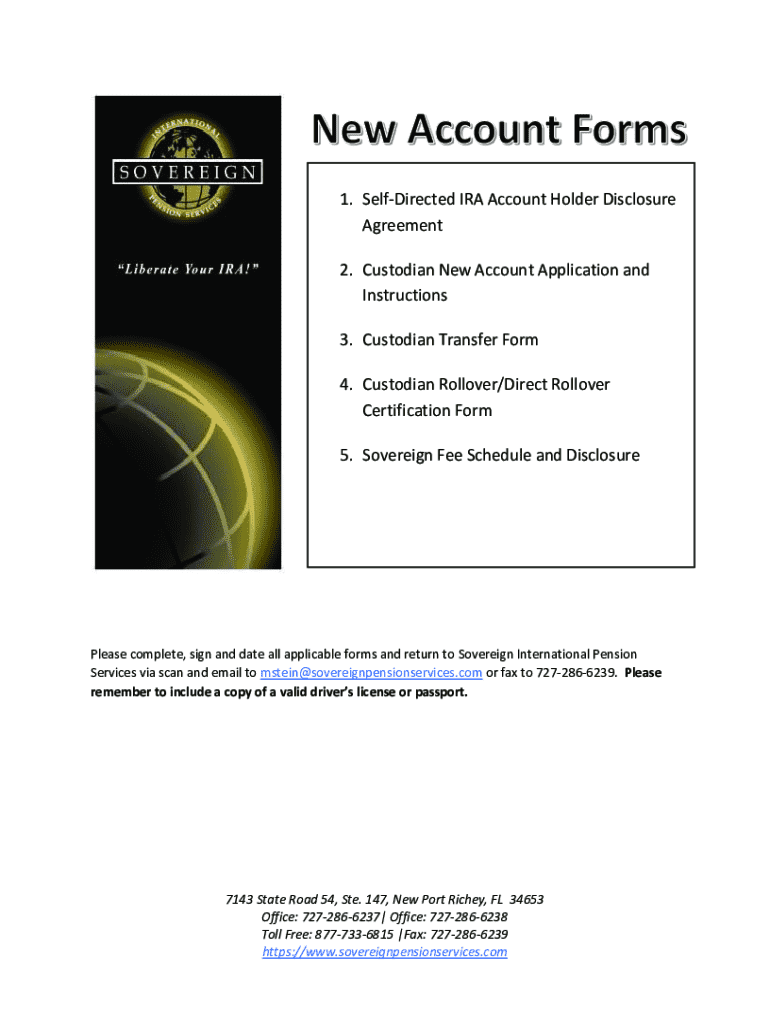Fillable Online Self-directed Ira Account Holder Disclosure Agreement Fax Email Print - pdfFiller