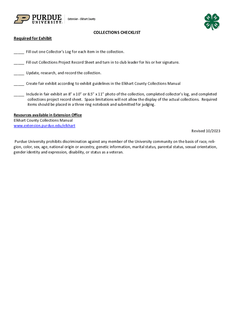 Fillable Online 4-h Collections Project Fax Email Print - pdfFiller