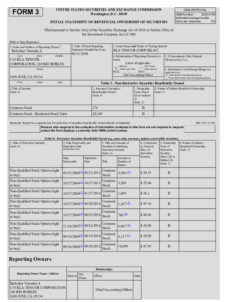 Fillable Online Initial Statement of Beneficial Ownership of Securities Fax Email Print - pdfFiller