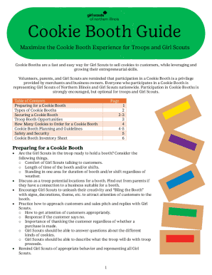 Fillable Online Maximize the Cookie Booth Experience for Troops and ...