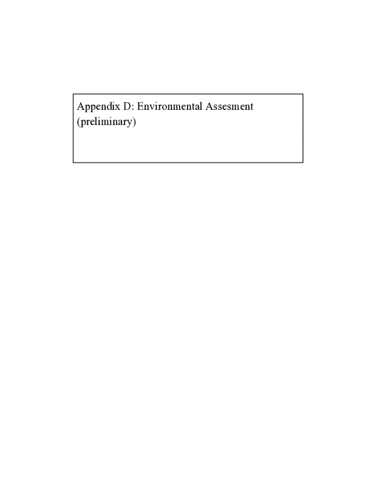 Fillable Online Dusel Kimballton Preliminary Environmental Assessment ...