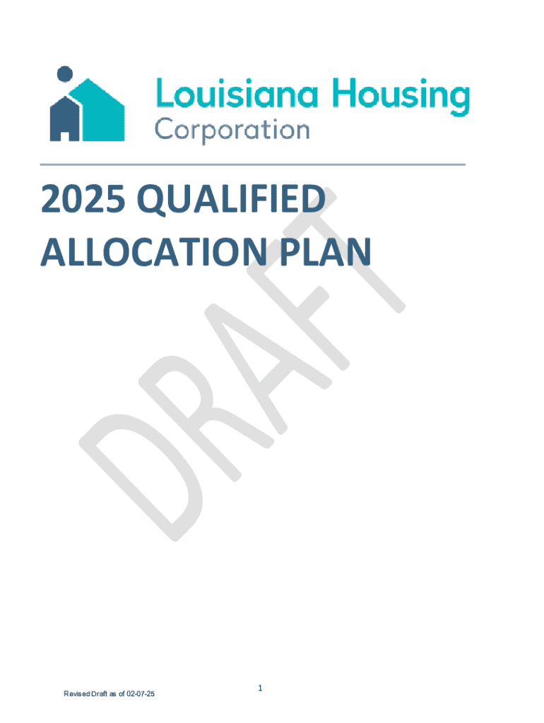 Fillable Online 2025 Qualified Allocation Plan Fax Email Print - pdfFiller