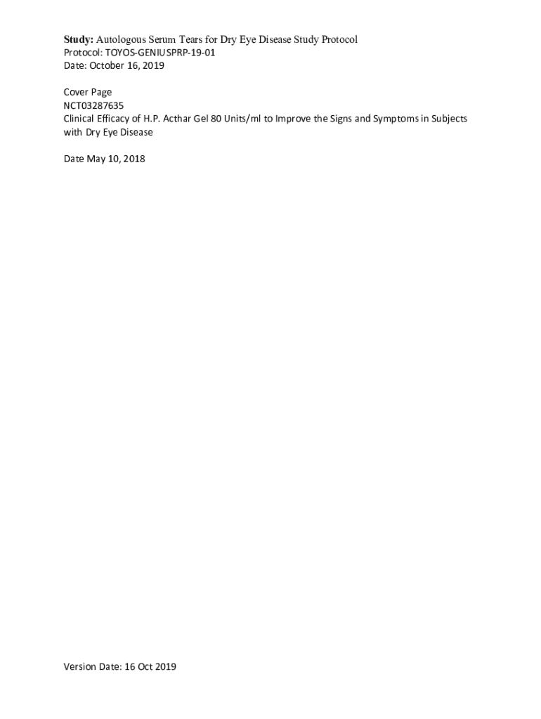 Fillable Online Evaluation of the Safety and Efficacy of Autologous Serum Tears Prepared With ...