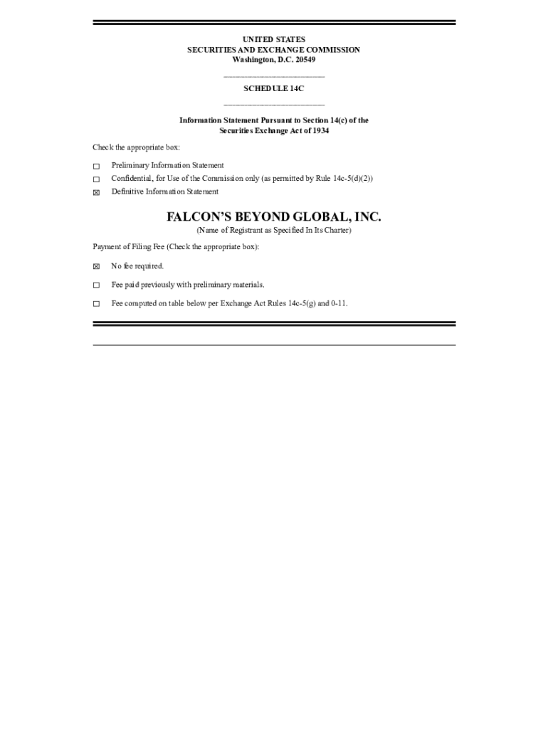 Fillable Online Definitive Information Statement Fax Email Print - pdfFiller