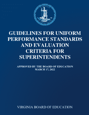 Fillable Online Guidelines for Evaluation of Superintendents Fax Email ...