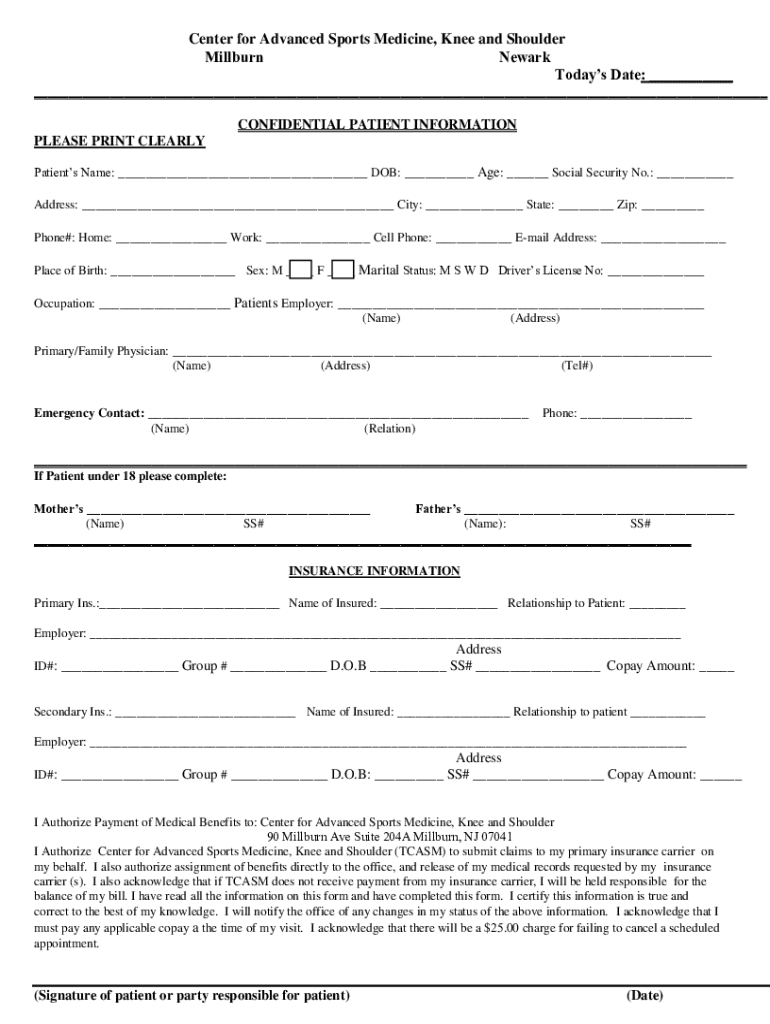 Fillable Online Confidential Patient Information Fax Email Print - pdfFiller