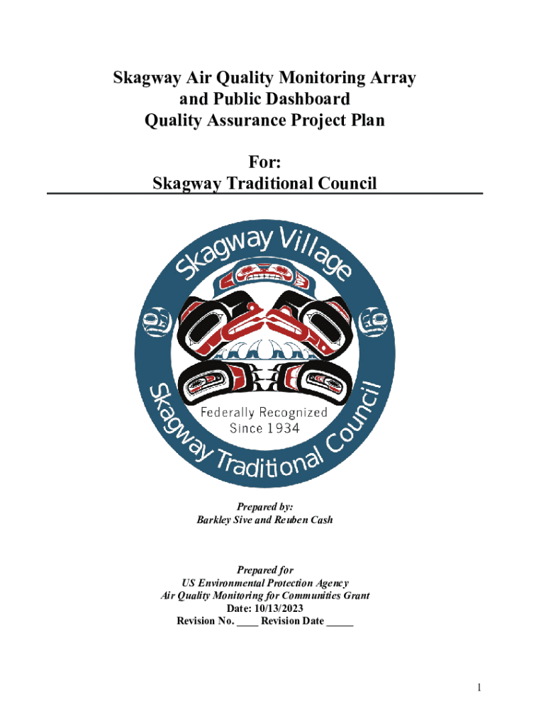 Fillable Online Quality Assurance Project Plan for Skagway Air Quality ...