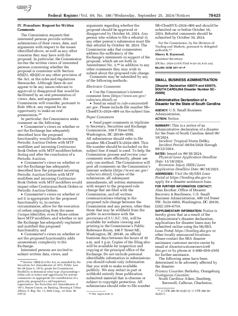 Fillable Online Procedure: Request for Written Fax Email Print - pdfFiller